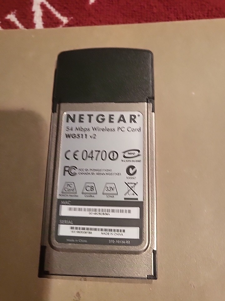 New in Package Netgear wg511vcna 54 MBPS Wireless G PC Card Wifi ...