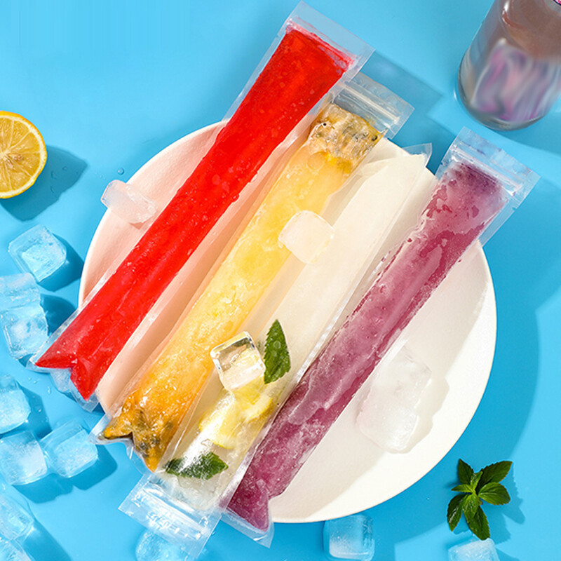 Disposable Ice Popsicle Bags DIY Ice Cream Fruit Juice Smoothies ...