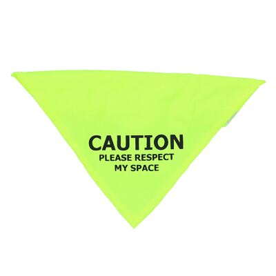 Small/ Medium Yellow Respect My Space Warning Bandana for Dogs | eBay