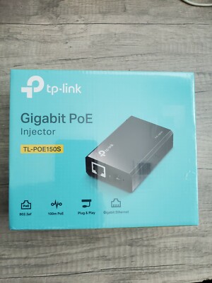 TP-Link Gigabit Power Over Ethernet PoE Injector Adapter TL-PoE150S ...
