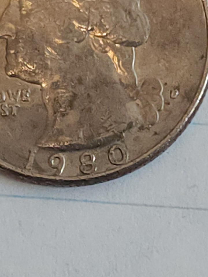 1980 QUARTER DOLLAR FILLED MINT MARK | eBay