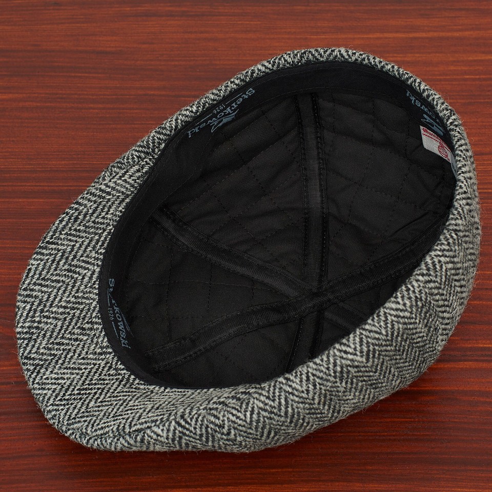 Sterkowski RUSTY Harris Tweed Flat Cap Duckbill Newsboy Cabbie Ivy ...