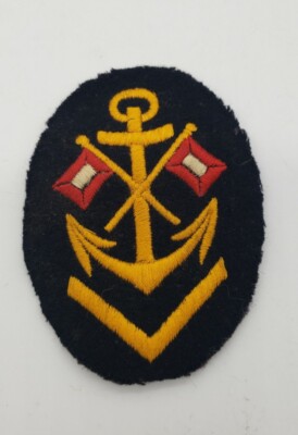 WWII German Kriegsmarine Senior Signals Sleeve insignia Original Patch ...