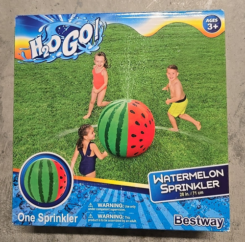 NEW H2O GO! 28" Watermelon Inflatable Sprinkler 3 SPRAYERS SUMMERTIME ...
