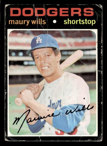 1971 TOPPS MAURY WILLS 385 POOR BASEBALL LOS ANGELES DODGERS | eBay