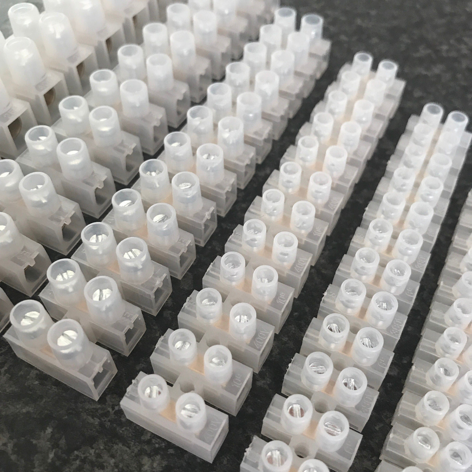 CLEAR 12 Way Electrical Wire Connector Choc Terminal Block Strip 3 60 ...