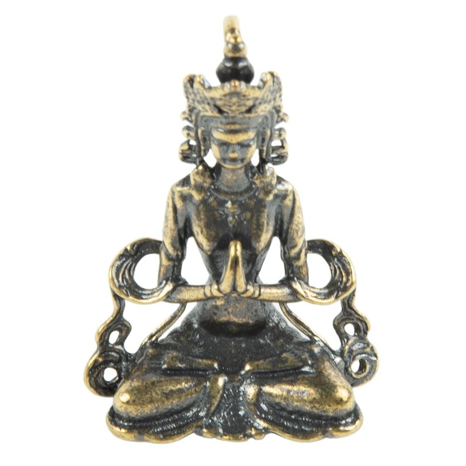 1pcs Small Statue Lucky Chinese Buddhism Solid Copper Buddha Home ...