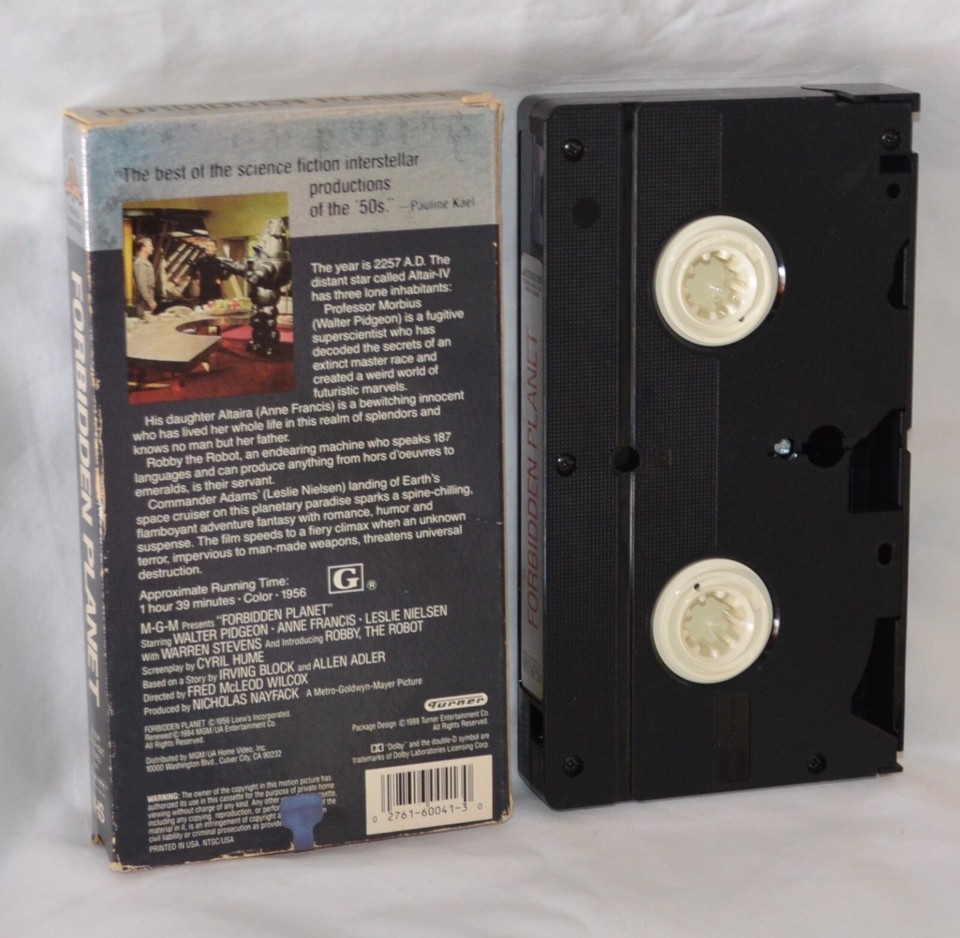 Forbidden Planet (1956) VHS Video Tape Sci Fi Horror | eBay
