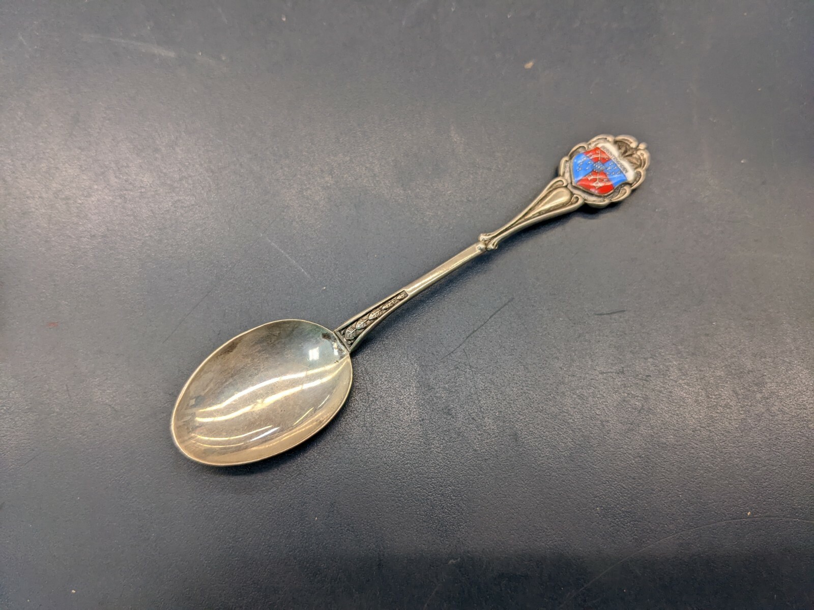 Berchtesgaden Germany Souvenir Spoon 800 pure Silver Enamel Collectors ...
