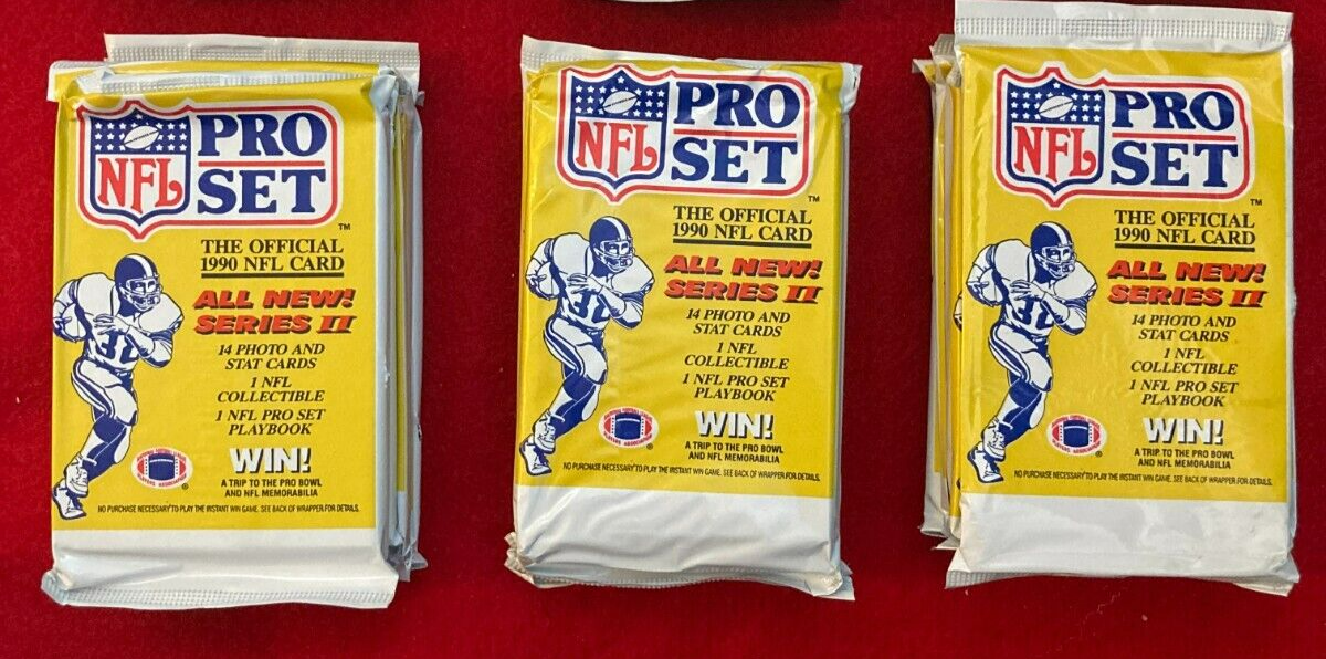 Lot of 18 Packs 1990 PRO SET Series 2 NFL Football Sealed UNOPENED NEW ...