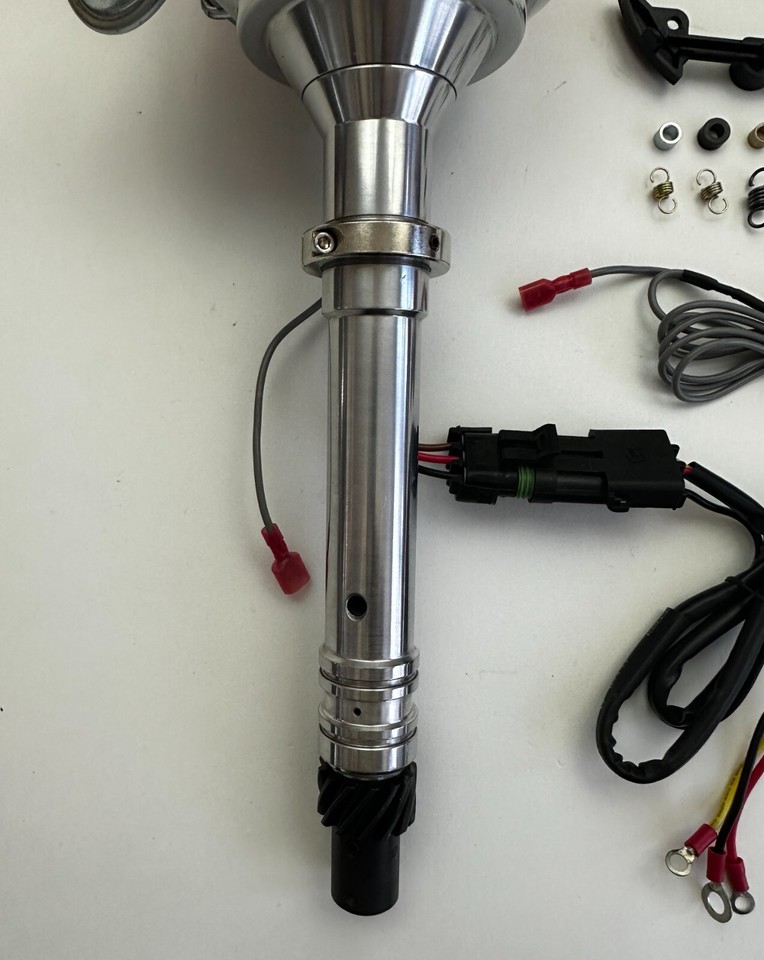 small female cap CHEVY 327 350 RED HEI DISTRIBUTOR + 8.5mm WIRES UNDER ...