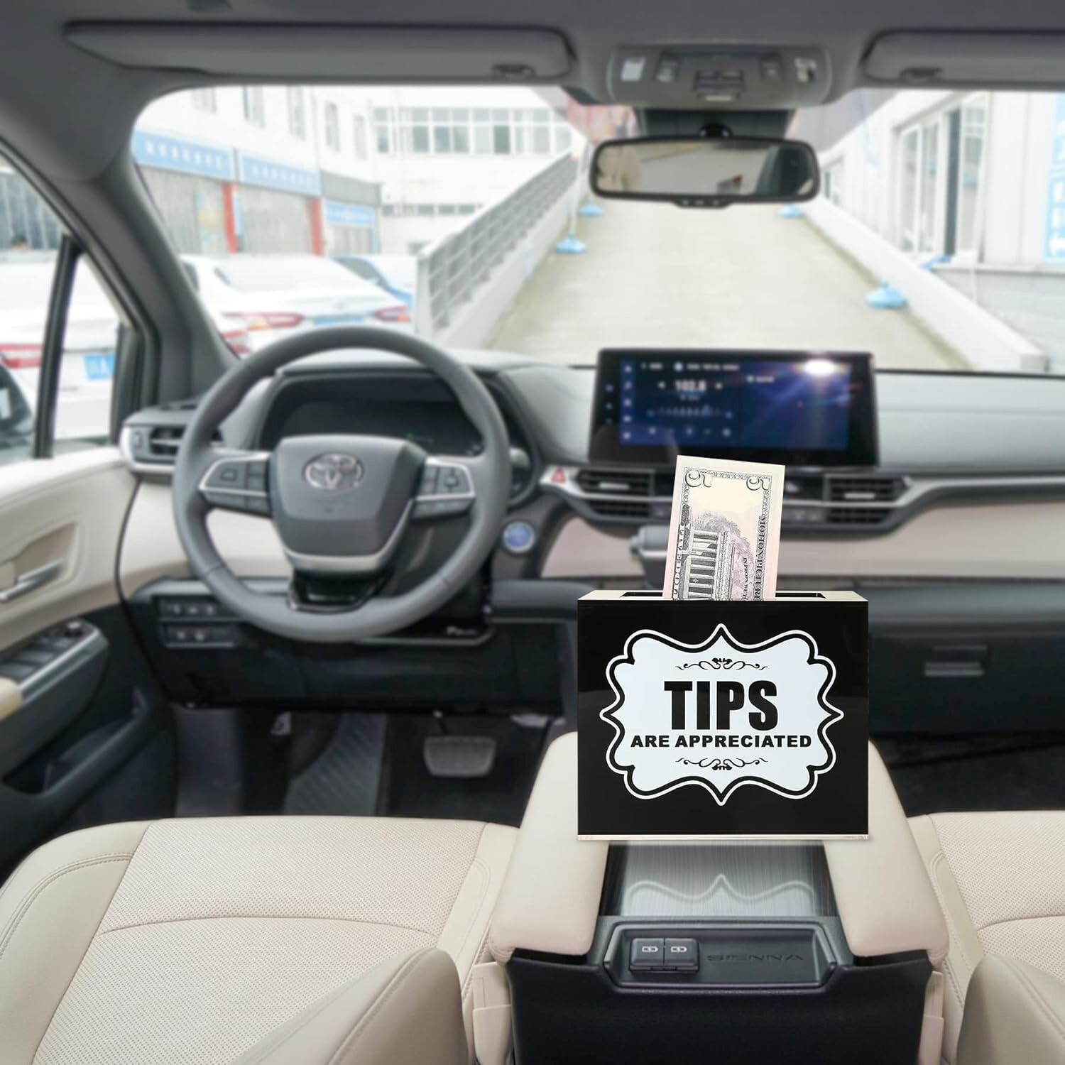 Acrylic Tip Collection Box money donation container performer worker ...