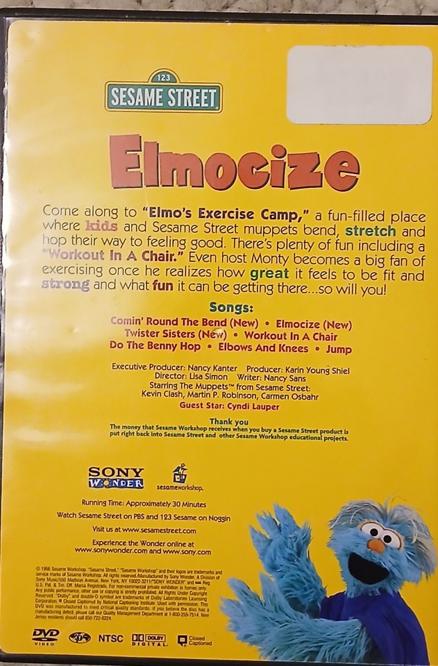 Sesame Street Elmocize DVD | eBay
