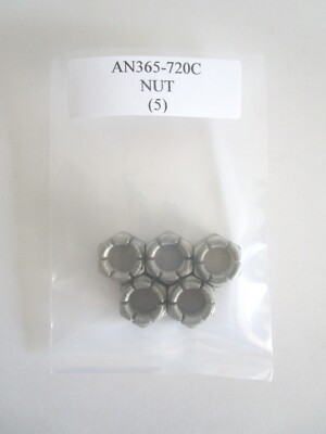 AN365-720C Hex Nut 7/16-20 Self-Locking Sliced Steel MS20365-720C - Lot ...