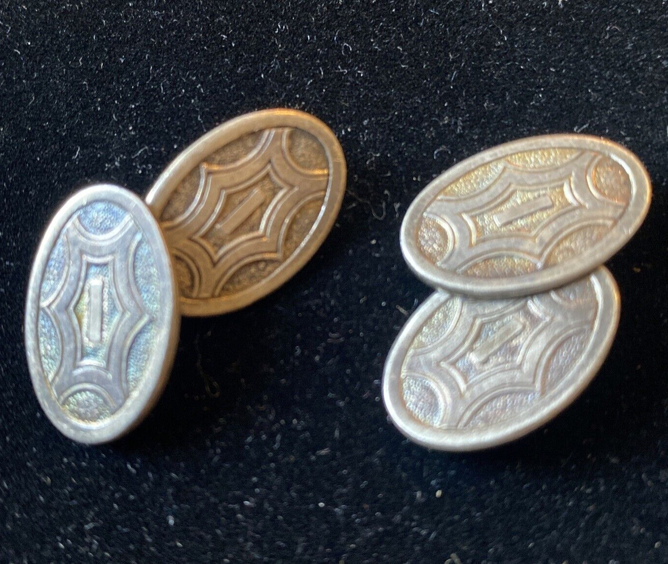 Antique Cufflinks-.900 Silver-5.4 DWT - Gem