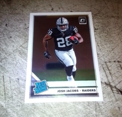2019 Donruss Optic Josh Jacobs Rated Rookie Card #158 Las Vegas Raiders ...