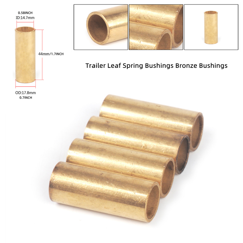 4X Car Tin Bronze Trailer Leaf Spring Bushings for Double Eye Springs ...