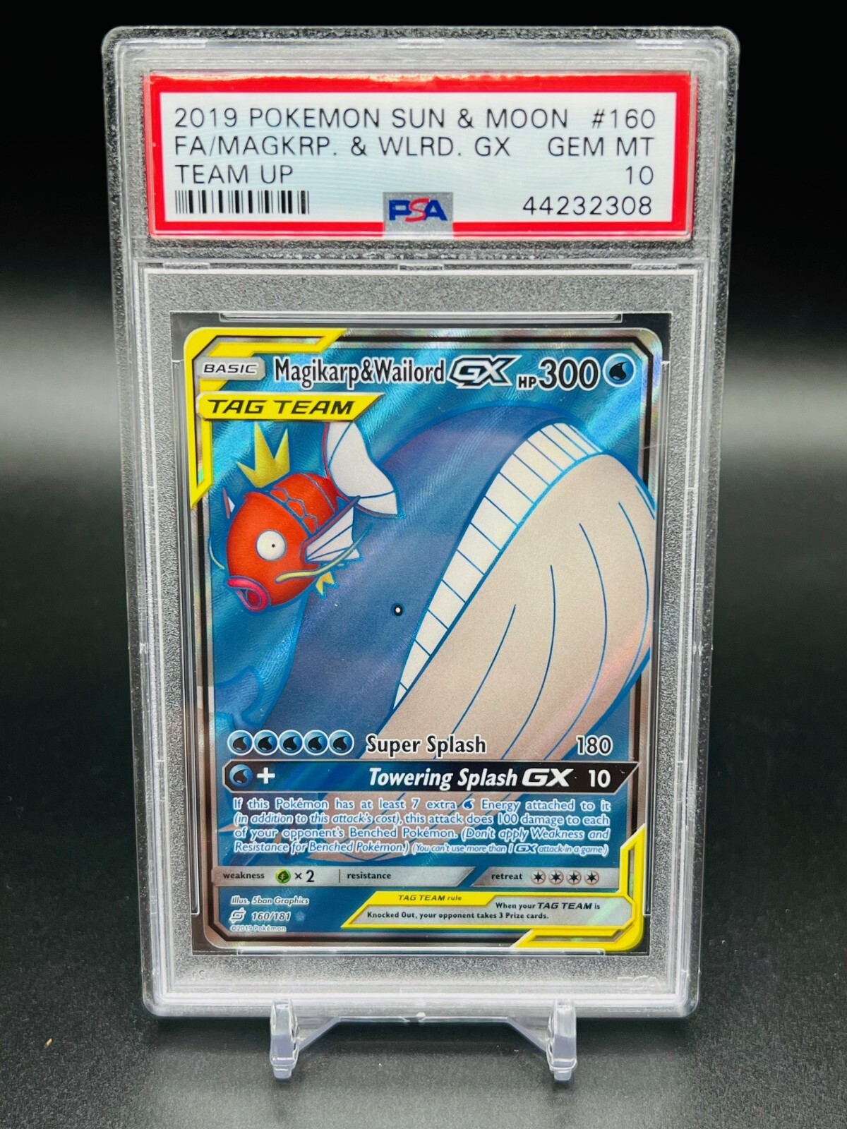 Pokemon S&M Team Up Magikarp & Wailord GX Tag Team ALT ART RARE 160/181 ...