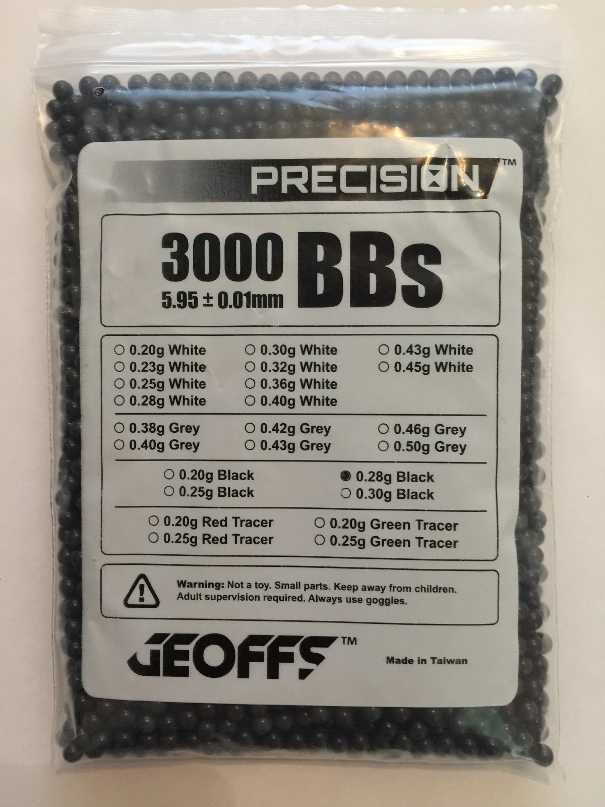 GEOFFS™ PRECISION™ AIRSOFT BBS BB AMMO 6MM PELLETS VSR SNIPER ...