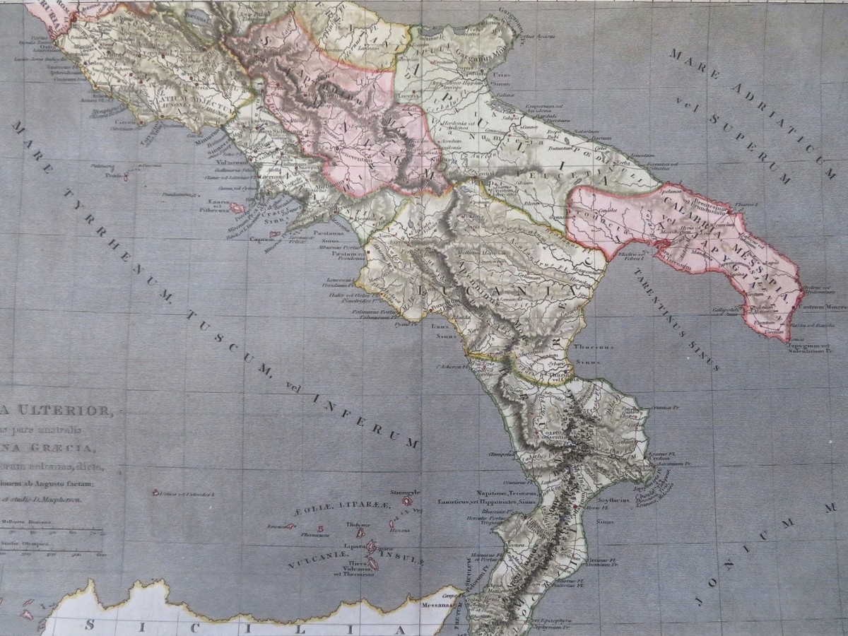 Mapa De Apulia Y Calabria