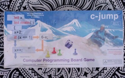 C-Jump Computer Programming Board Game Ski Snowboard Race Complete ...