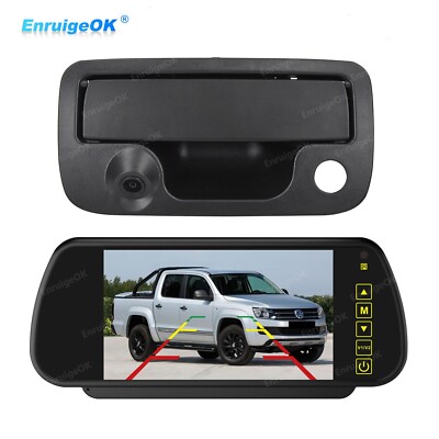 7" Monitor & Tailgate Handle Rear View Camera for Volkswagen VW Amarok ...