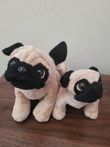 Ganz Webkinz Lot Of 2 Pugs Full-size And Lil' Kinz Stuffed Animal Dogs ...
