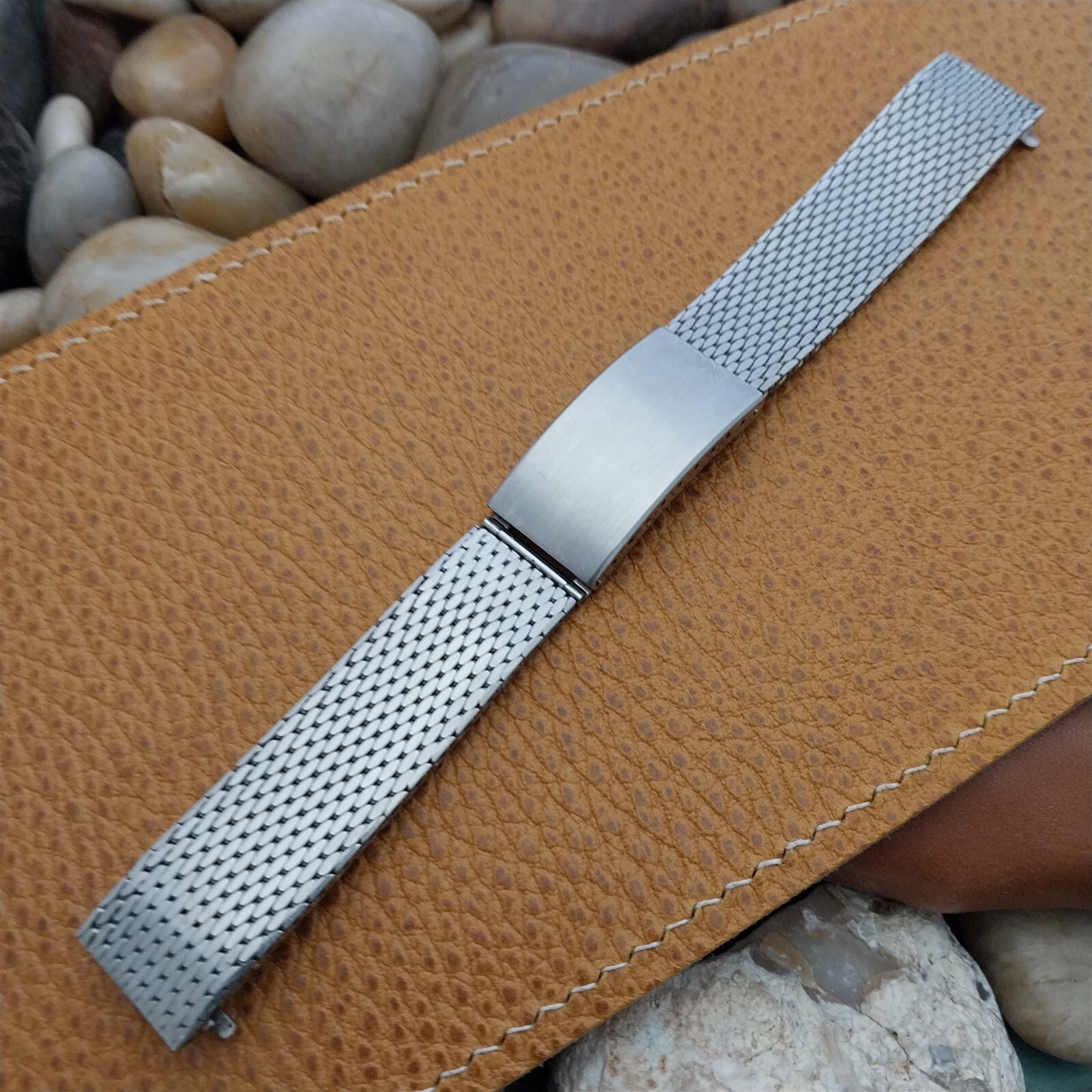 17.2mm Vintage Stainless Steel Mesh Kreisler Stelux Classic Unused ...