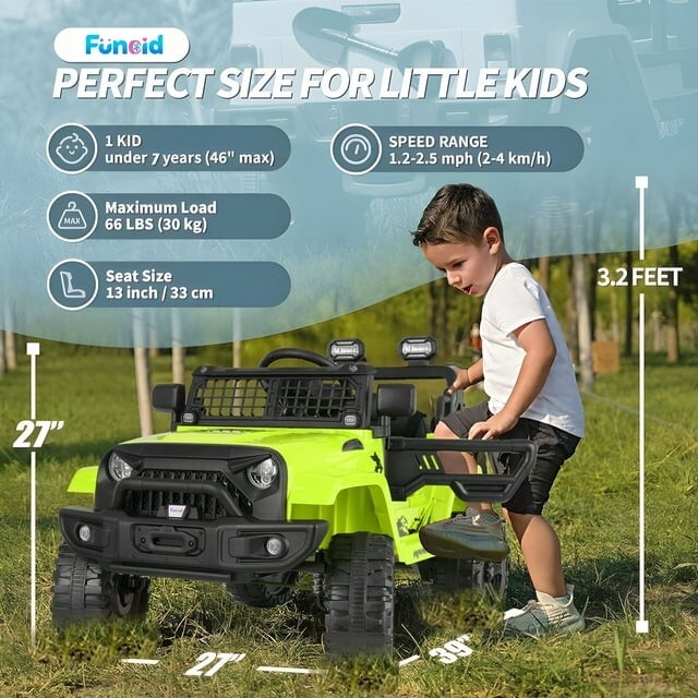 Kids Ride on Car 12V Electric Power Wheels Truck with Remote Control ...