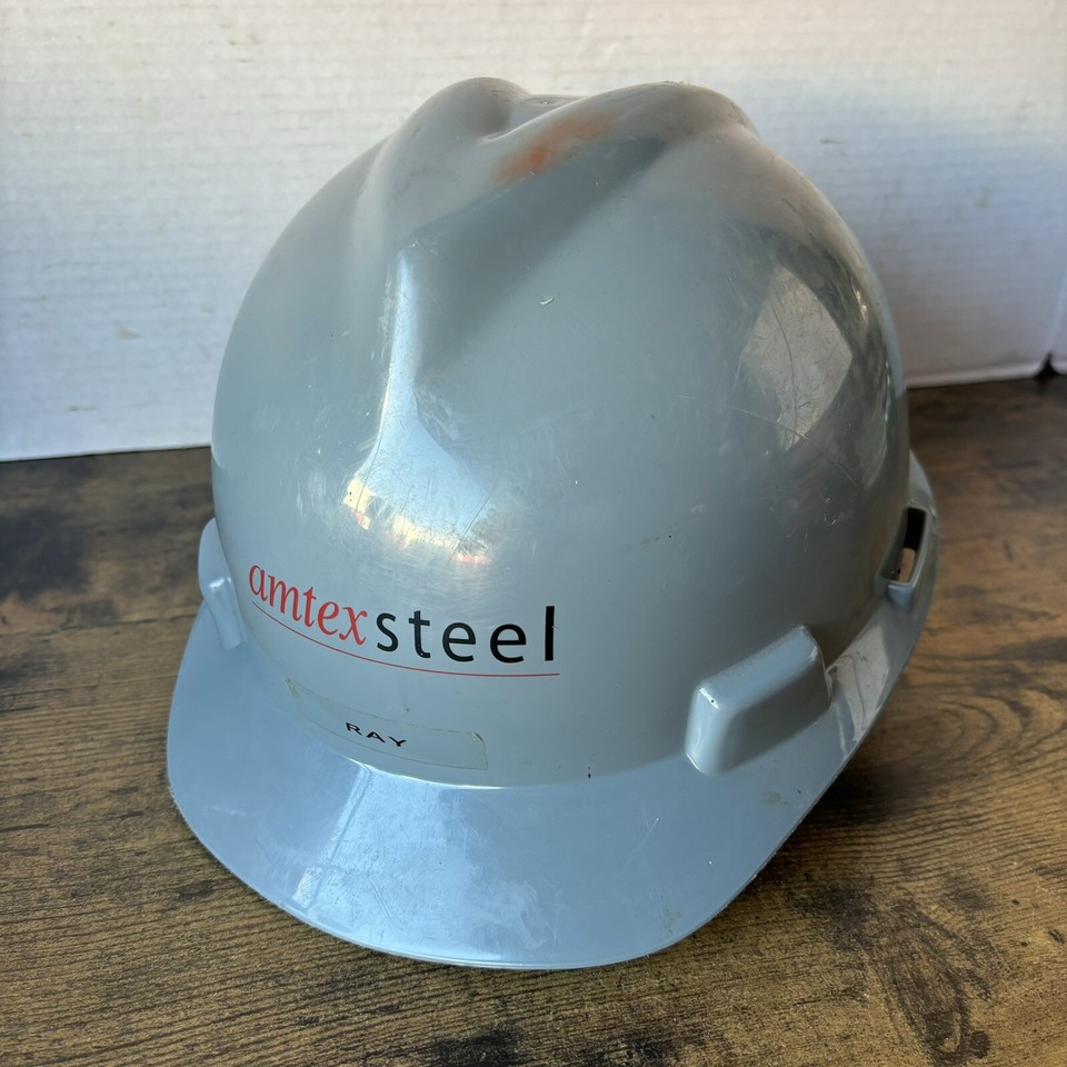 MSA Skullgard Safety Hard Hat Fas-Trac II Suspension Medium Amtex Steel ...