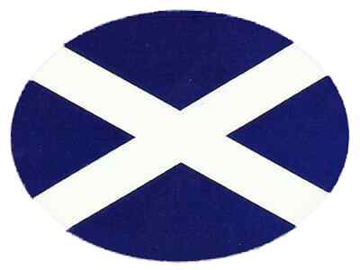 Scotland Scottish Saltire Flag Oval External Car Bumper Sticker Decal ...