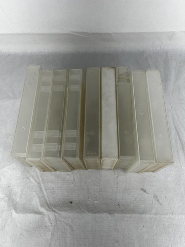 White/Clear VHS Tape Hard Plastic Storage Cases Clear Sleeves - Lot Of ...