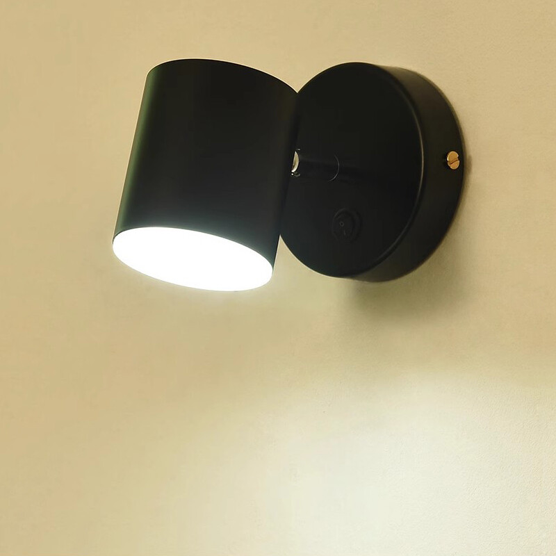 6W COB LED Acrylic Bedside Wall Light Fixture Rotating Lamp Head On/Off ...