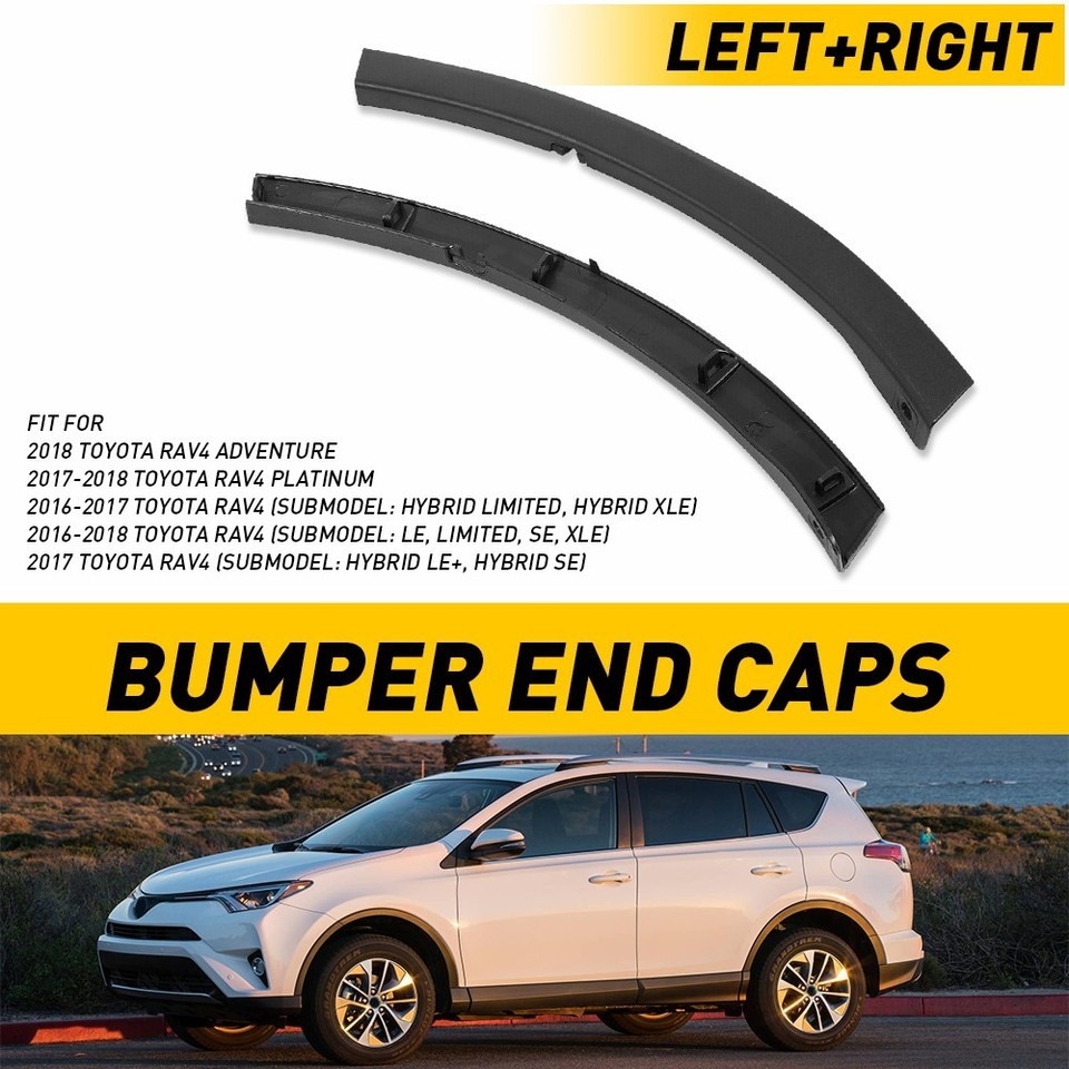 For 2016-2018 Toyota RAV4 Front Bumper Filler Caps End Front Left Right ...