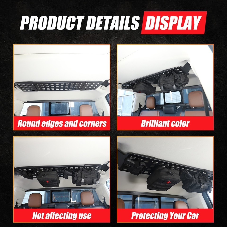 Fits 2022-2025 Ford Maverick MOLLE Panel 2nd Row Overhead Bracket ...