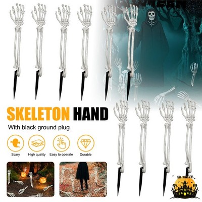 Halloween Realistic Skeleton Arms Hands Stakes Outdoor Lawn Graveyard ...