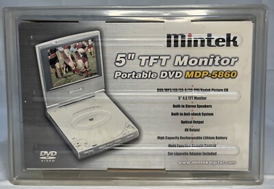 Gaming Retro Mintek 5" Monitor Portable DVD Player MDP-5860 with Remote ...