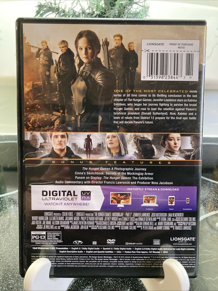 The Hunger Games Mockingjay Part 2 (DVD, 2015) - K0107 31398238447 | eBay