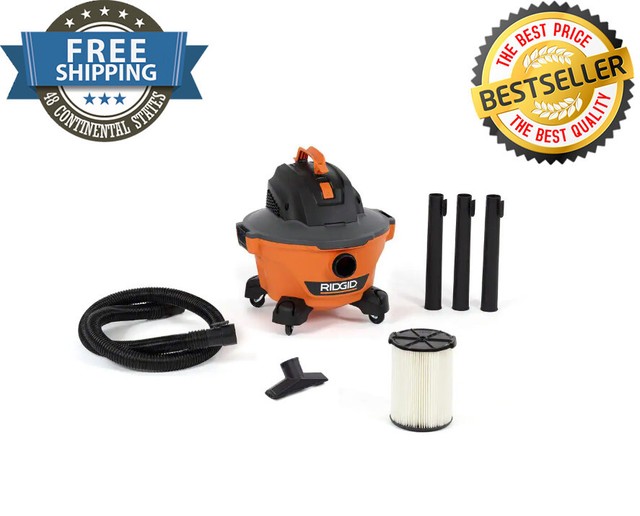 RIDGID HD06001 NXT Wet/Dry Shop Vacuum with Filter, Hose and ...