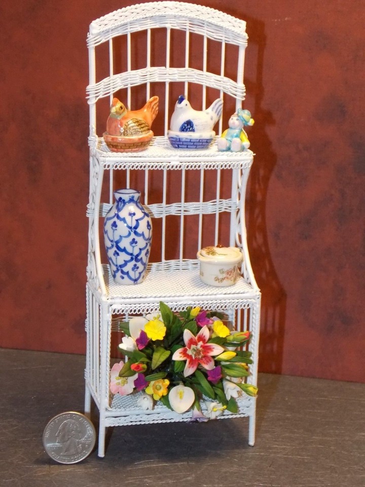 Dollhouse Miniature Metal Kitchen Bakers Rack 1:12 inch scale E150 ...