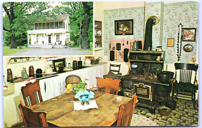 Postcard OR Oregon Kerbyville House Museum Kerby Exterior & Kitchen ...