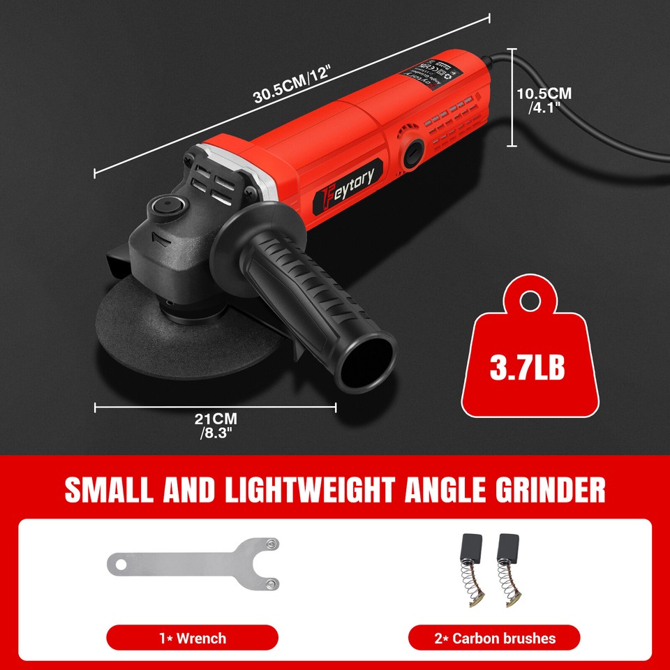 3000W ELECTRIC ANGLE GRINDER METAL CUTTING GRINDING SANDING 115mm 4.5 ...