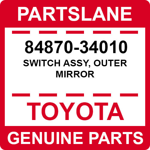 84870-34010 Toyota OEM Genuine SWITCH ASSY, OUTER MIRROR | eBay