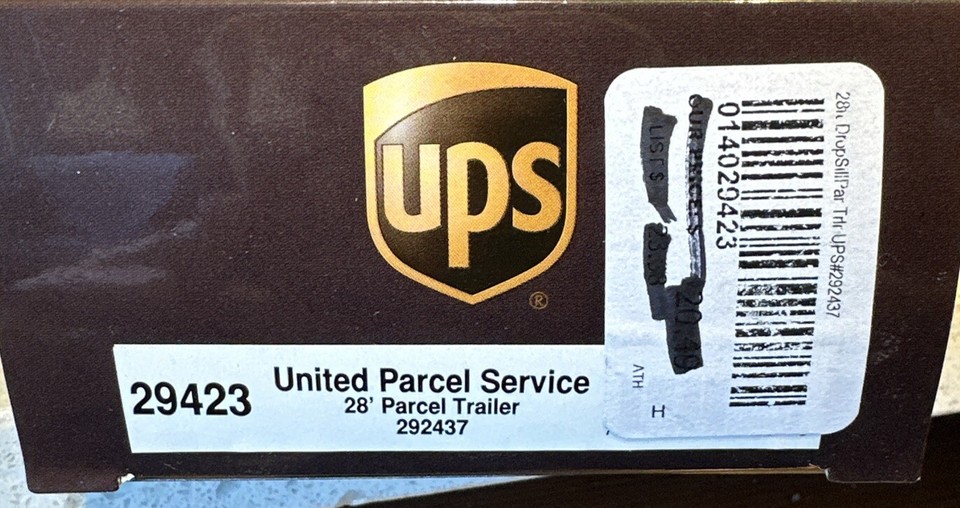 Athearn HO Scale UPS RTR #29423 28’ Parcel Trailer UPS #292437 NIB | eBay