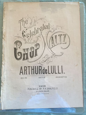 Rare Civil War Period 1860s Sheet Music CHOP WALTZ in Four Pages Great ...