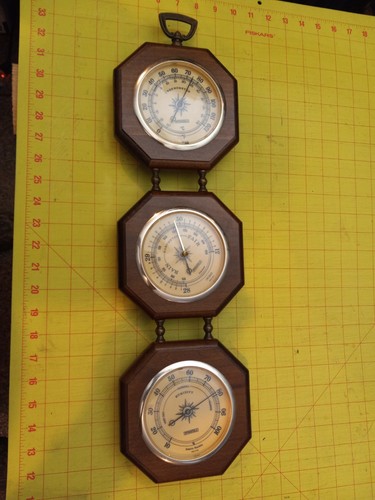 Vintage Springfield Weather Station Barometer Thermometer Hygrometer ...