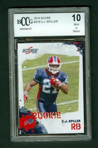 CJ Spiller 2010 Score Rookie Card #315 Bills BCCG Graded 10 Mint+ | eBay