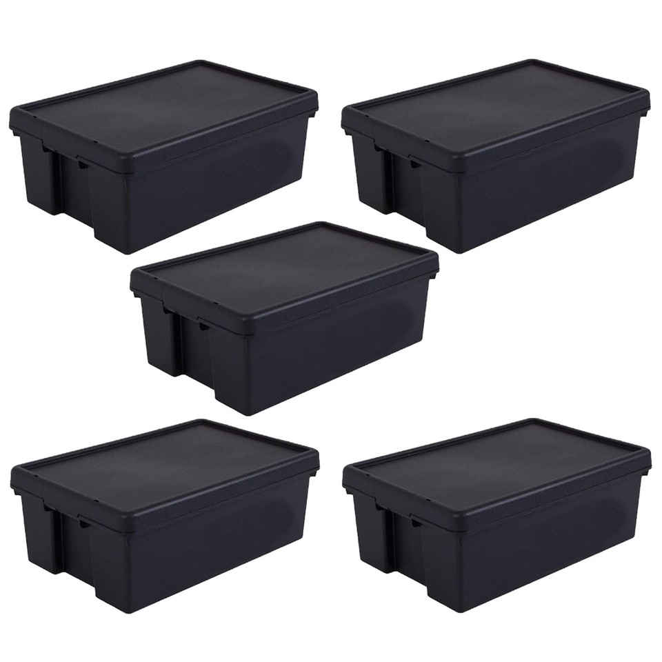 36L Storage Boxes With Secure Lids Heavy Duty Recycled Plastic ...