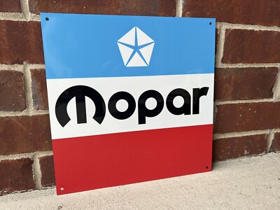 MOPAR vintage logo advertising garage sign baked Chrysler | eBay