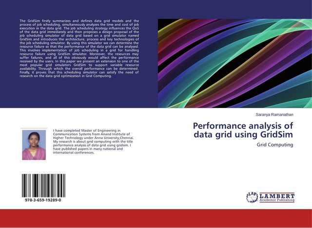 Performance Analysis of Data Grid Using Gridsim von Saranya Ramanathan (2012, Taschenbuch ...